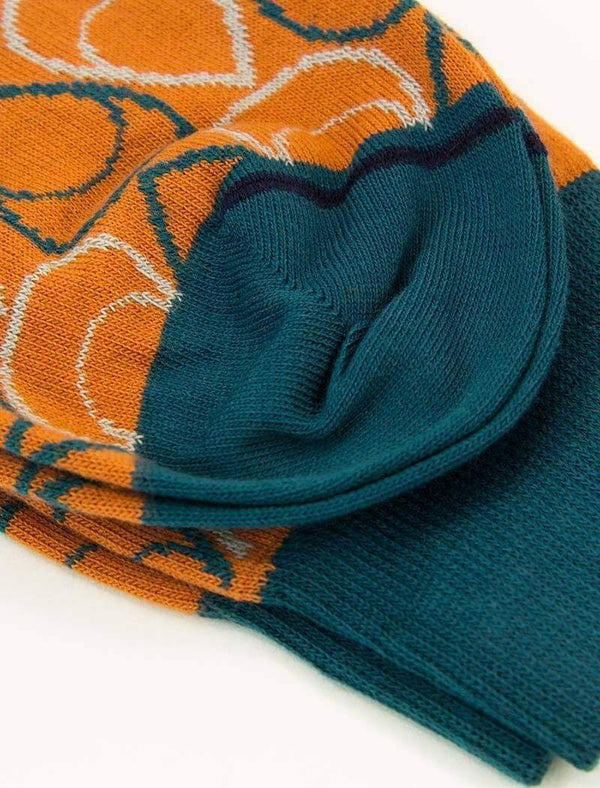 Rust Multi Drops Organic Cotton Socks - 40 Colori