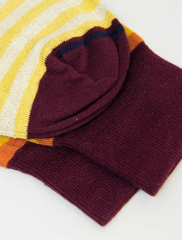 Red Gradient Striped Organic Cotton Socks - 40 Colori