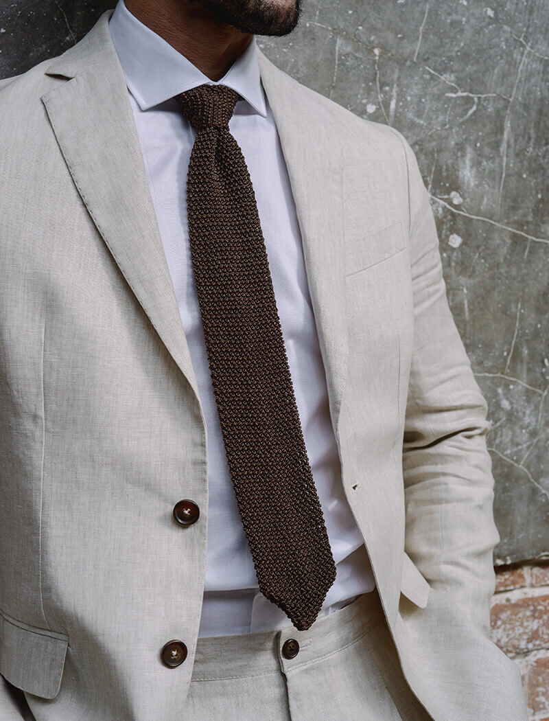 Men's Ivory Linen Blazer - 40 Colori